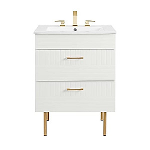 Modway Daybreak Bathroom Vanity, 24" with White Sink