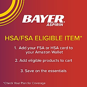 Bayer Extra Strength Aspirin 500 mg Coated Tablets, Pain Reliever and Fever Reducer, 100 Count (Packaging May Vary)