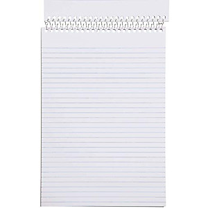 Mintra Office Steno Book - (Primary Colors, 8 Pads/Pack, Narrow Ruled) - 6inx9in, 100 Sheets per pad, POLY Cover, notebook for writing notes in school, university, college, work, office