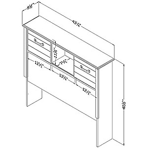 South Shore Ulysses Twin Bookcase Headboard, Fall Oak