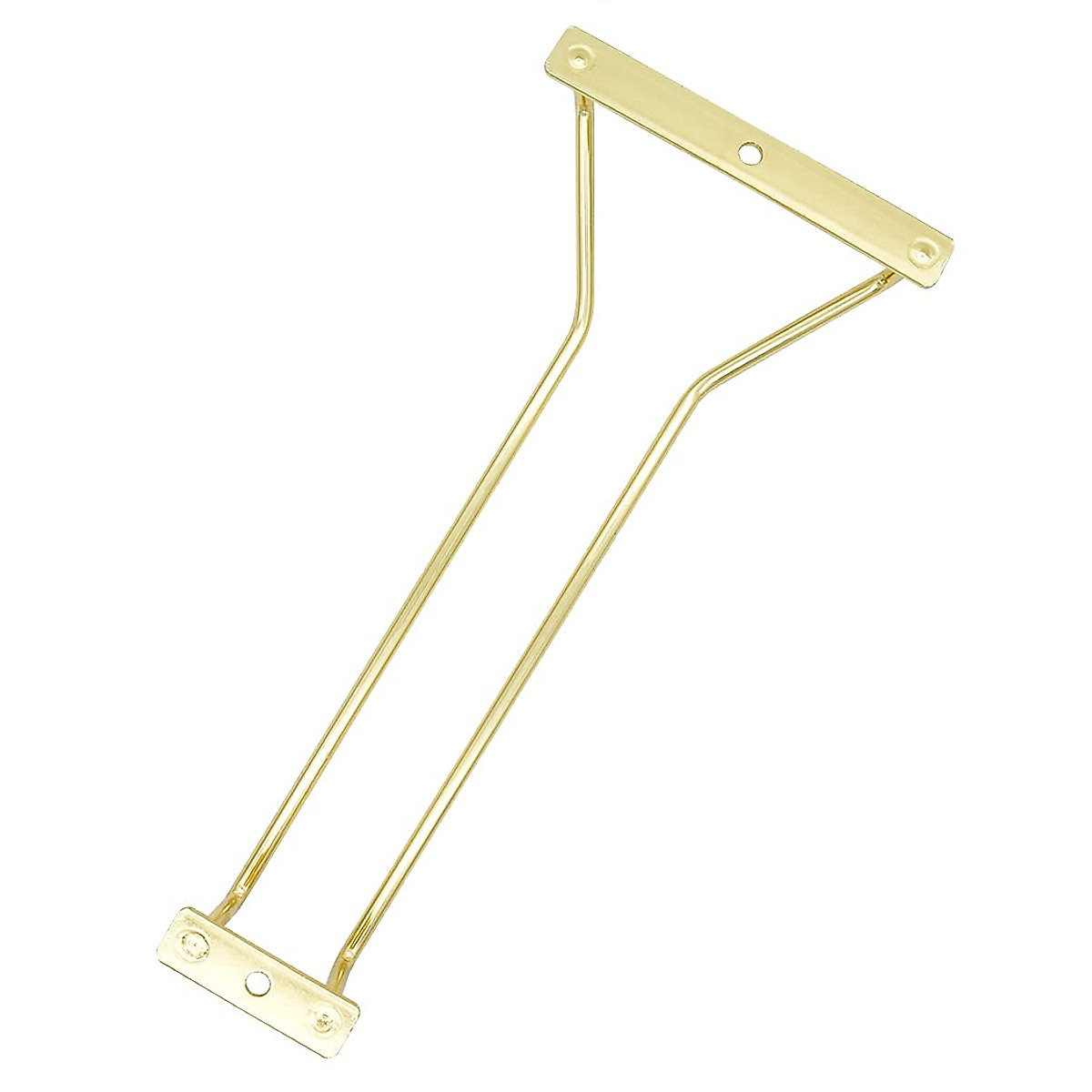 zoohot 24.5cm Wine Glass Rack - Under Cabinet Stemware Wine Glass Holder Glasses Storage Hanger Metal Organizer for Bar Kitchen, Gold Finish (1 Rows, 1 Pack)