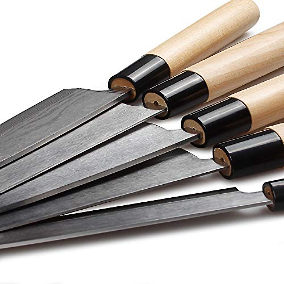 LIUZHANGYU Waterboss Sushi & Sashimi Chef’s Knives,Set of 5 Japanese Sushi Chef Knives - Sashimi-Santoku-Nakiri-Deba Knife,Ultra High Carbon Steel Blades