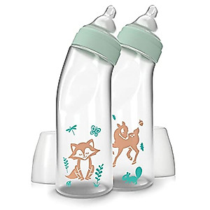 Evenflo Feeding Balance+ Angled Bottle 9 Oz 2-Pack with Pacifier