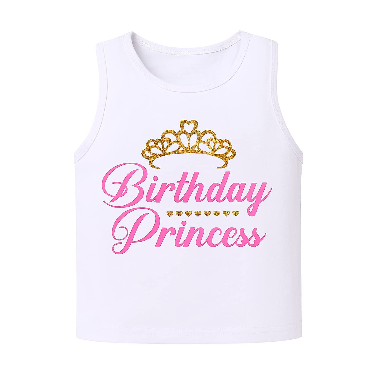 3rd 4th Birthday Outfit Baby Girls T-Shirt Top Vest Mini Tutu Skirt Crown Headband Three Four Years Cake Smash Photo Shoot Princess Kids Third Fourth Birthday Outfit Boho Party Hot Pink 3-4T