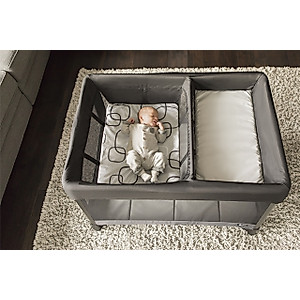 4moms breeze Bassinet Sheets, For Baby Bassinets and Furniture, Waterproof, Machine Washable, Soft, Plush Fabric, Silver/White, 1 Count (Pack of 1)