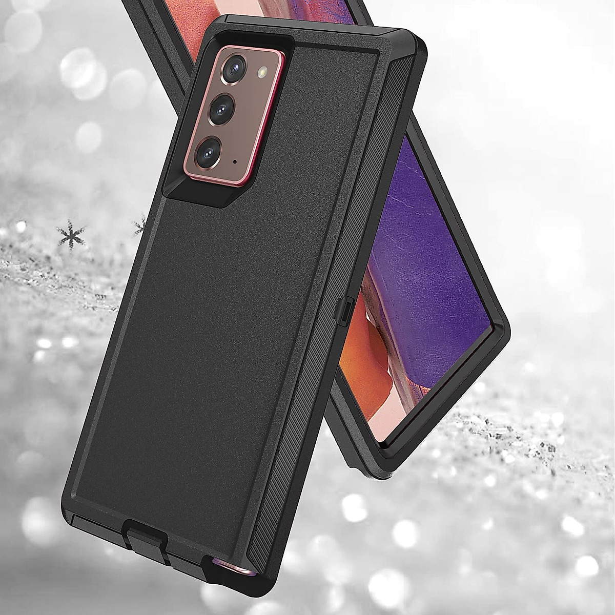 Galaxy S20 Plus Case Galaxy S20+ Case for Samsung Galaxy S20 Plus 5G Case Military Drop Shockproof Armor Heavy Duty Rugged 3 in 1 Protection Cover for Galaxy S20 Plus S20+ Phone Case (Black+Black)