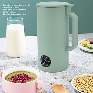 Soybean Milk Machine Small Household Soymilk Maker 110V Portable Automatic Blender Fruit Wall Breaker Blender Kitchen Mini Soybean Milk Maker Soy Milk Maker Machine (110V Matcha Green [US Plug])