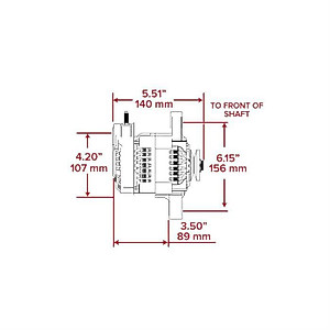 GM Denso Style 1-Wire Mini Race Alternator, 90 Amp, Black