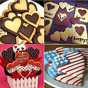 BakingWorld Heart Cookie Cutter Set,9 Piece Heart Shapes Stainless Steel Cookie Cutters Mold for Cakes Biscuits and Sandwiches,0.98"/1.45"/1.57"/1.96"/2.04"/2.32"/2.75"/3.18"/3.74" Assorted Sizes