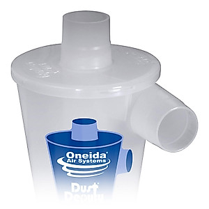 Oneida Air Systems Dust Deputy Deluxe Cyclone Separator Kit with Caster Mounts and Clear Collapse-Proof Bucket for Wet/Dry Shop Vacuums (DD Deluxe 5-Gal)