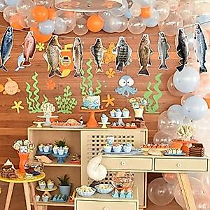 Gone Fishing String Hanging Banner for Birthday Welcome Home Vacation Family Reunion Bass Fishing Competition Freshwater Pond Outdoor Salt Water Tournament Retirement Barbecue Party Decoration (1 Line)