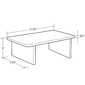 Azar Displays 515365 5"H Acrylic Deluxe Riser Display, 11.75"W x 5"H 1/2"