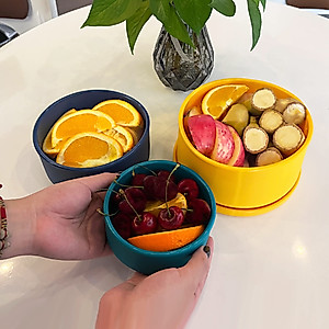 BEFOY Large Silicone Food Storage Container Set Airtight Stackable with Lids Lunch Bento Snack Box School Office Camping Hiking BPA Free