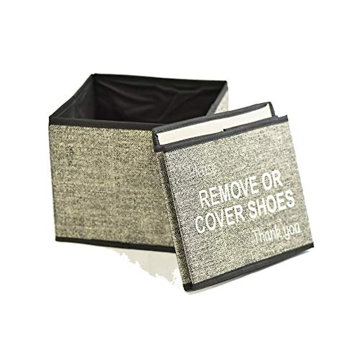 G & F Products Shoe Covers Box, Foldable Collapsible Shoe Covers Holder Bootie Box holds up to 100 Disposable Shoe for Realtors and Open House also works as Foldable Collapsible storage bin 9"x9"x9"