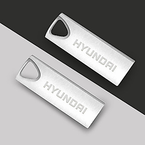HYUNDAI Bravo Deluxe 16GB USB 2.0 Metal Flash Drive with Keychain - Max. Read Transfer Rate 10MB/s and Max. Write Transfer Rate 3MB/s [Silver] Components U2BK/16GAS
