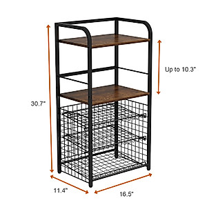 Zuyachuza Adjustable Can Rack Organizer for Pantry, Snack Organizer Shelf, Canned Food Storage Rack, Multifunctional Free Standing Floor Pantry Organizer and Storage for Kitchen