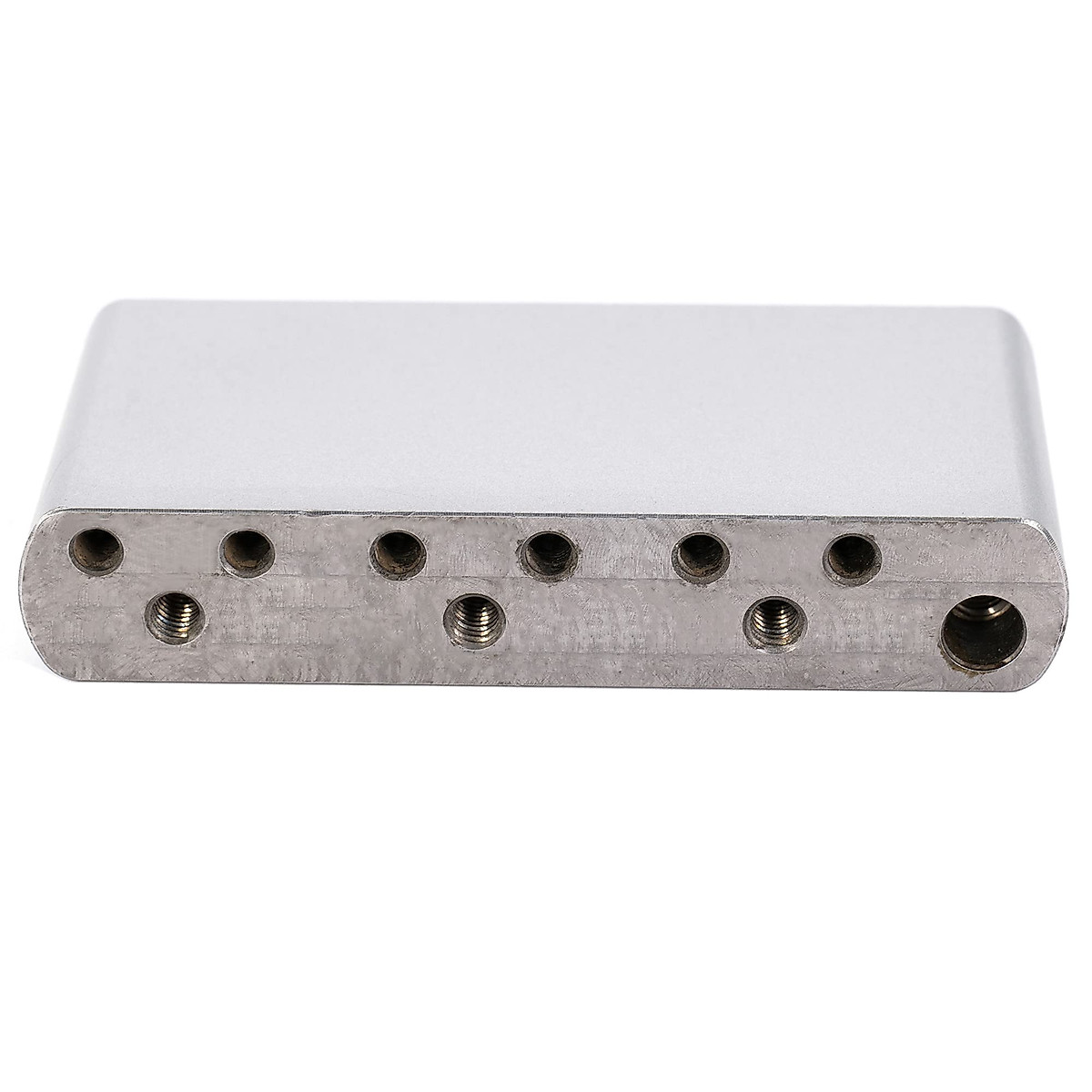 Musiclily Ultra 52.5mm (2-1/16 inch) String Spacing Full Solid Steel Short MIM Style Tremolo Block for China made Squier Pre-2020 Affinity 6-Screw Electric Guitar Bridge, 36mm Tall