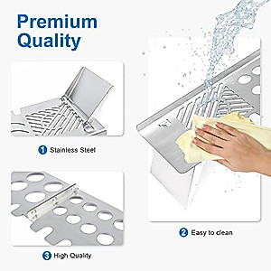 Utheer Griddle Warming Rack for Blackstone 28 Inch with/Without Hood & Lid, Grill Warming Rack for Blackstone Airfryer 1962 and More 28" Flat Top Griddle, Chicken Leg Rack, Pepper Holder Accessories