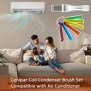 Cenipar 2PCS Air Conditioner Condenser Fin Comb Set Include FCR6 Fin Comb and Metal Radiator Fin Comb Compatible with Air Conditioner HVAC Fin Comb Straightener