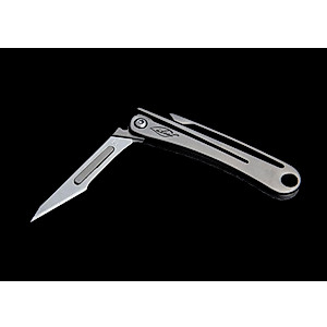 ILEAF Titanium Alloy Daily Mini Pocket Utility Knife with 10 Replaceable Blades, Ultra Compact and Lightweight