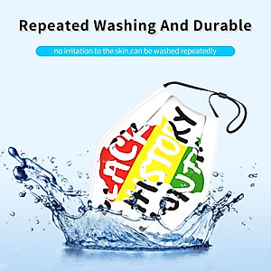 MISOLAXI 3Pcs Independence Day African American Freedom Masks Washable Reusable Balaclavas Face Mask Adjustable Ear Loops