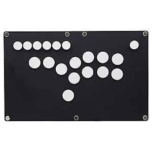 B1-PS-B Ultra-Thin All Buttons Arcade Joystick Game Controller For For PS5/PS4/PS3/PC Black Matte Acrylic Panel