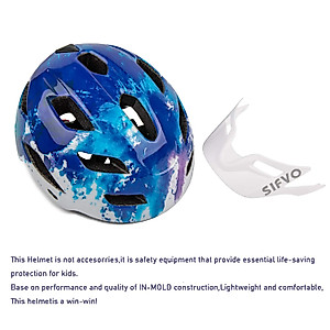 Kids Helmet, SIFVO Kids Bike Helmet Boys and Girls Bike Helmet with Cool Visor Helmet for Kids 5-14, Kids Bike Helmets Youth Bike Helmet Adjustable & Lightweight 50-57cm (Navy Blue)