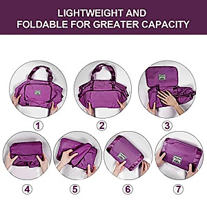 Large Capacity Folding Travel Bag, Travel Duffel Bag with Luggage Tag, Waterproof Lightweight Gym Bag with Wet and Dry Separation Bag, for Travel, Sports, Gym