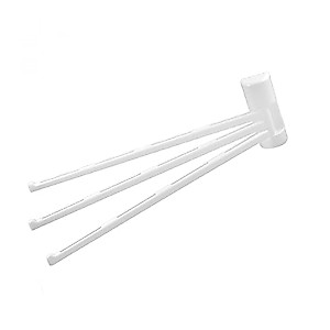 uxcell Rotation Towel Rack Bathroom Swivel Towel Bar 3 Multi Fold-able Arms Rotation Organizer Swing Towel Shelf Space Saving Hanger Kitchen Hand Towel Holder White