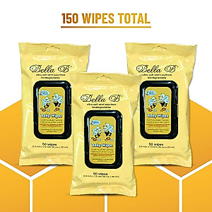 BELLA B Baby Diaper Wipes Bundle 3-Piece - Natural Baby Wipes - Organic Baby Wipes - Baby Cleaning Wipes - Soothing Wipes - Diapers Wipes - Infant Wipes - Alcohol-Free Baby Wipes Natural