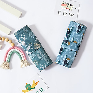 Baby Diaper Changing Pad Wipeable Portable Changing Pad, Foldable Travel Changing Mat for Baby, Newborns Toddlers Shower Gifts 2Pack（Star, 16"x27.6")