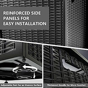 Cecarol Propane Tank Cover Table Hideaway Table for Gas Fire Pits for 20 lbs Propane Tank Outdoor Gas Tank Storage Side Table for Gas Fire Pit Gas Grill Griddle Propane Stoves(Brown)