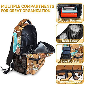 PAKKITOP Capybara Backpack for Girls Boys, 16" Cute Backpack for School, Brown Print Lightweight Bookbag for Students, Gifts for Capybara Lovers