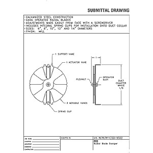 1800ceiling.com 10" Radial Damper #4944R-10