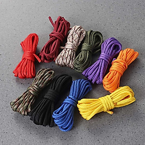 SEWACC 30 Pcs 3 String 3m Length Climbing Utility Cord Survival Umbrella Rope DIY Braiding Rope