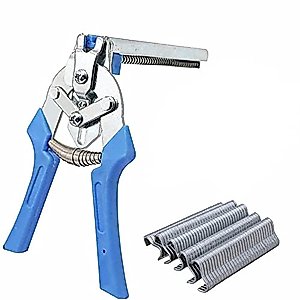 WOMOUR Type M Nail Ring Pliers - Hog Ring Chicken Duck Goose Dog Cat Rabbit Kit Clamp with Nail Groove for Animal Cages/Wire Fencing, Repair Hand Tools with 600 Pcs Galvanized Steel Rings