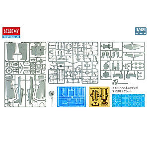 Academy 1/48 USA F4F-4 Wildcat Battle of Midway Plastic Model 12355 (Airplane)