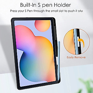 Compatible with Samsung Galaxy Tab S7/S8 11“ S6 Lite 10.4”2020/2022 Tablet Case Leather Tri-fold Ultra Thin Protective Cover (Color : Black, Size : for Tab A8 10.5)