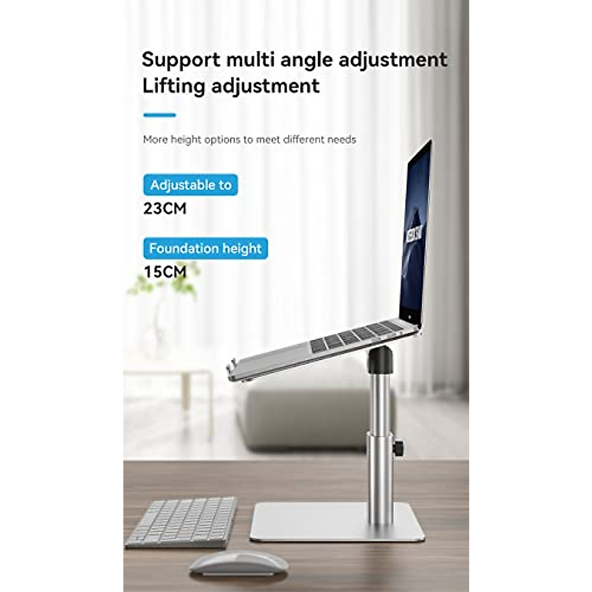 KitBox Laptop Stand for Desk with Adjustable Height and Angle,Aluminum Alloy Notebook Stand for All Laptop.