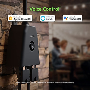 WeMo WiFi Outdoor Smart Plug - Voice Control Works With Alexa, Hey Google & Homekit - Smart Outlet to Control Smart Home Lights, Holiday Decor & Other Outdoor Devices - Weather-Resistant Design