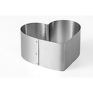 Large Round and Heart Cake Ring Set-4/6/8 Inch Biscuit Cutter Stainless Steel