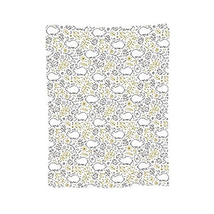 Easter Bunny Fleece Blanket Throw Blanket, Ultra-Soft Cozy Micro Fleece Blanket for Sofa, Couch, Bed, Camping, Travel, & Car Use-All Seasons Suitable 60"X50"