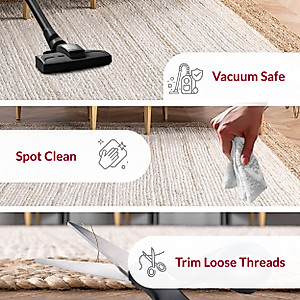 nuLOOM Eleonora Casual Jute Area Rug, 6x9, White