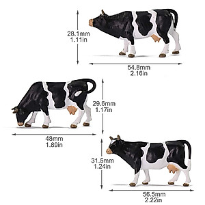 AN4303 15PCS 1:43 Farm Animals Horses and Cows O Scale PVC Well Painted Horse and Cow Use for Model Scenery Desktop Decor Railway Layout Diorama Miniature Landscape