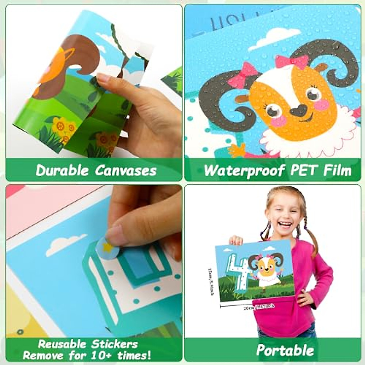 Qyeahkj ABC Dot Sticker Art Craft Kit for Kids Ages 4-8, DIY Sticker Activity Book Craft Kit Party Favors for Toddlers, Back to School Art Craft Coloring Project for Classroom Toys