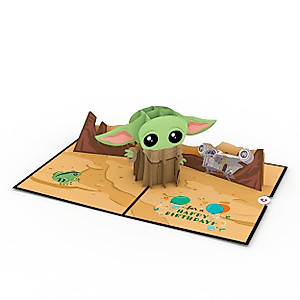 Lovepop Star Wars™ The Mandalorian™ Grogu™ Birthday Best Wishes Card, 5" x 7" - Pop Up Card for Kids, Yoda Greeting Card – Birthday Card For Husband
