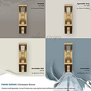 Amerock H37010CZ | Avid Double Prong Decorative Wall Hook | Champagne Bronze Hook for Coats, Hats, Backpacks, Bags | Hooks for Bathroom, Bedroom, Closet, Entryway, Laundry Room, Office