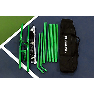 Pickle-Ball, Inc. Diller Pickleball Set with 3.0 Portable Tournament Net and Carry Bag, Diller Paddles, Pickleballs, Rule Sheet (Neon Balls)