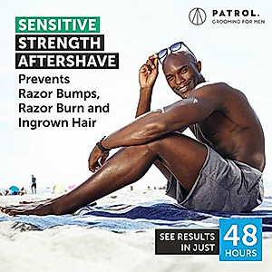 Bump Patrol Sensitive Strength Aftershave Formula - Gentle After Shave Solution Eliminates Razor Bumps and Ingrown Hairs - 2 Ounces