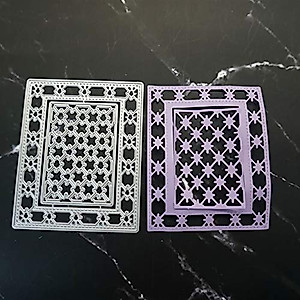 Metal Nested Die Cuts Lace Frame Background Cutting Dies Embossing Stencil Template for Card Making Scrapbooking Paper Craft Album Stamps DIY Birthday Décor
